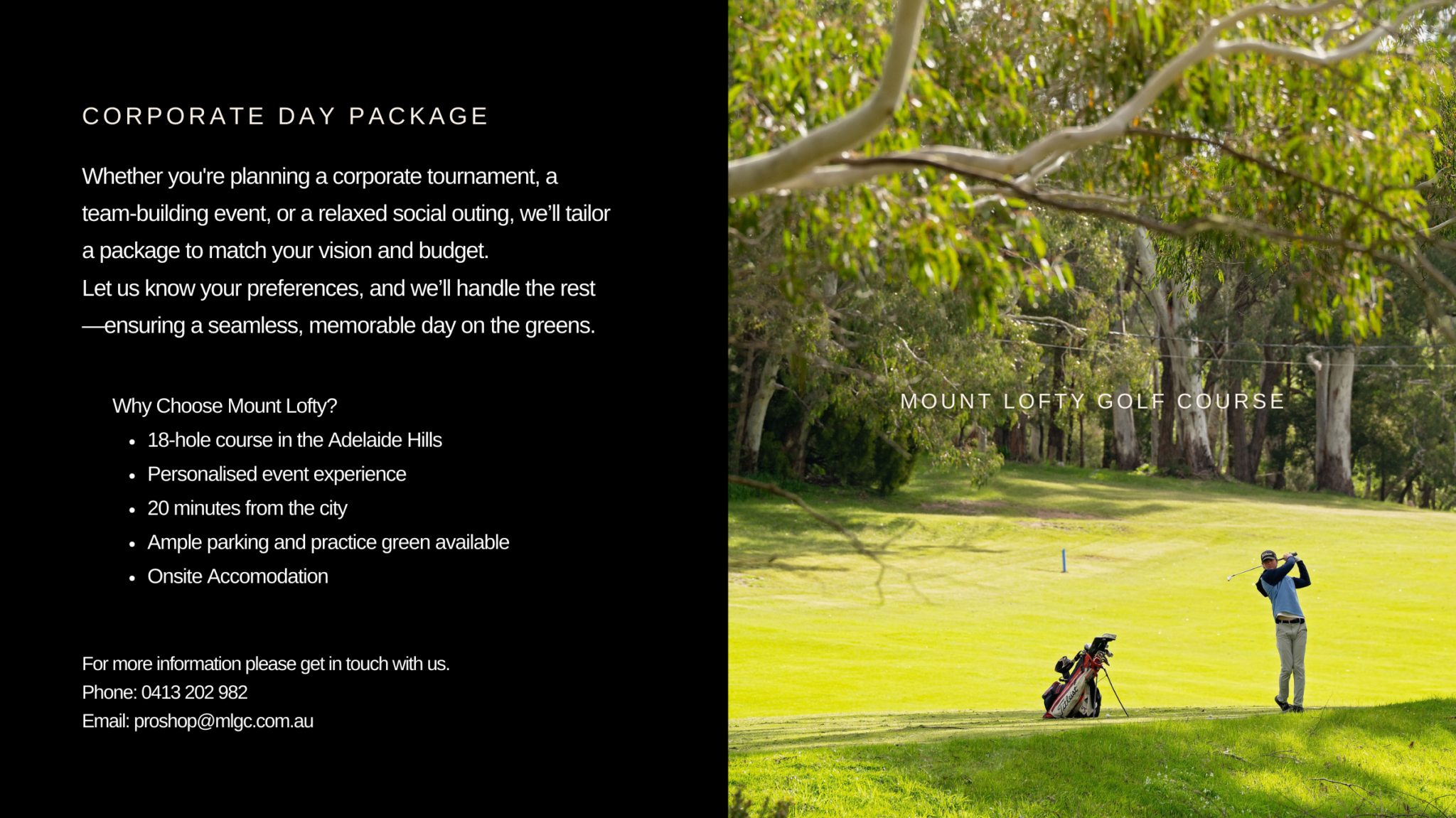 RATES – Mount Lofty Golf Course